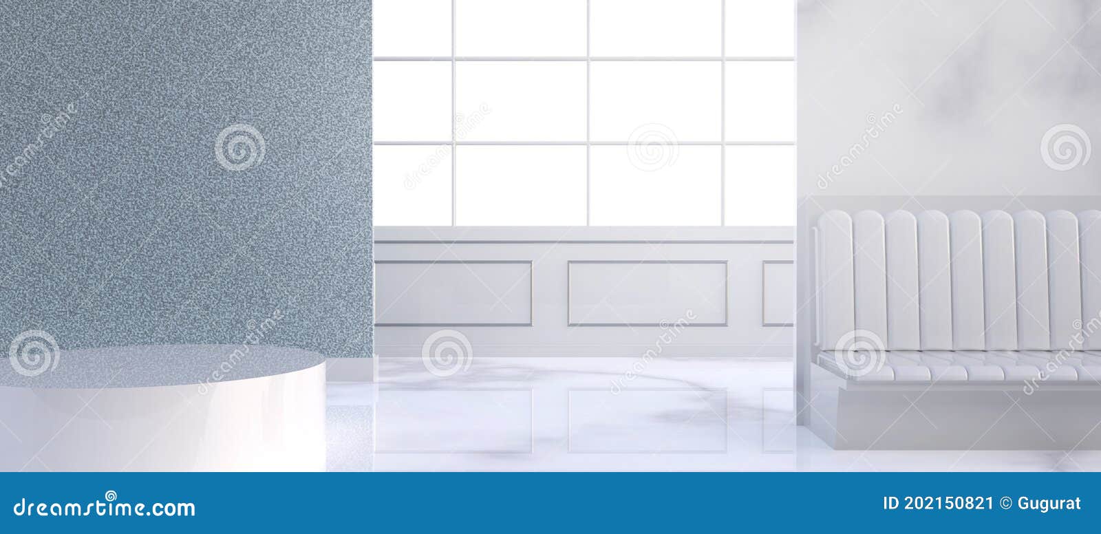 Empty Office Modern Workspace Mock Up and Window Minimal Living Display ...