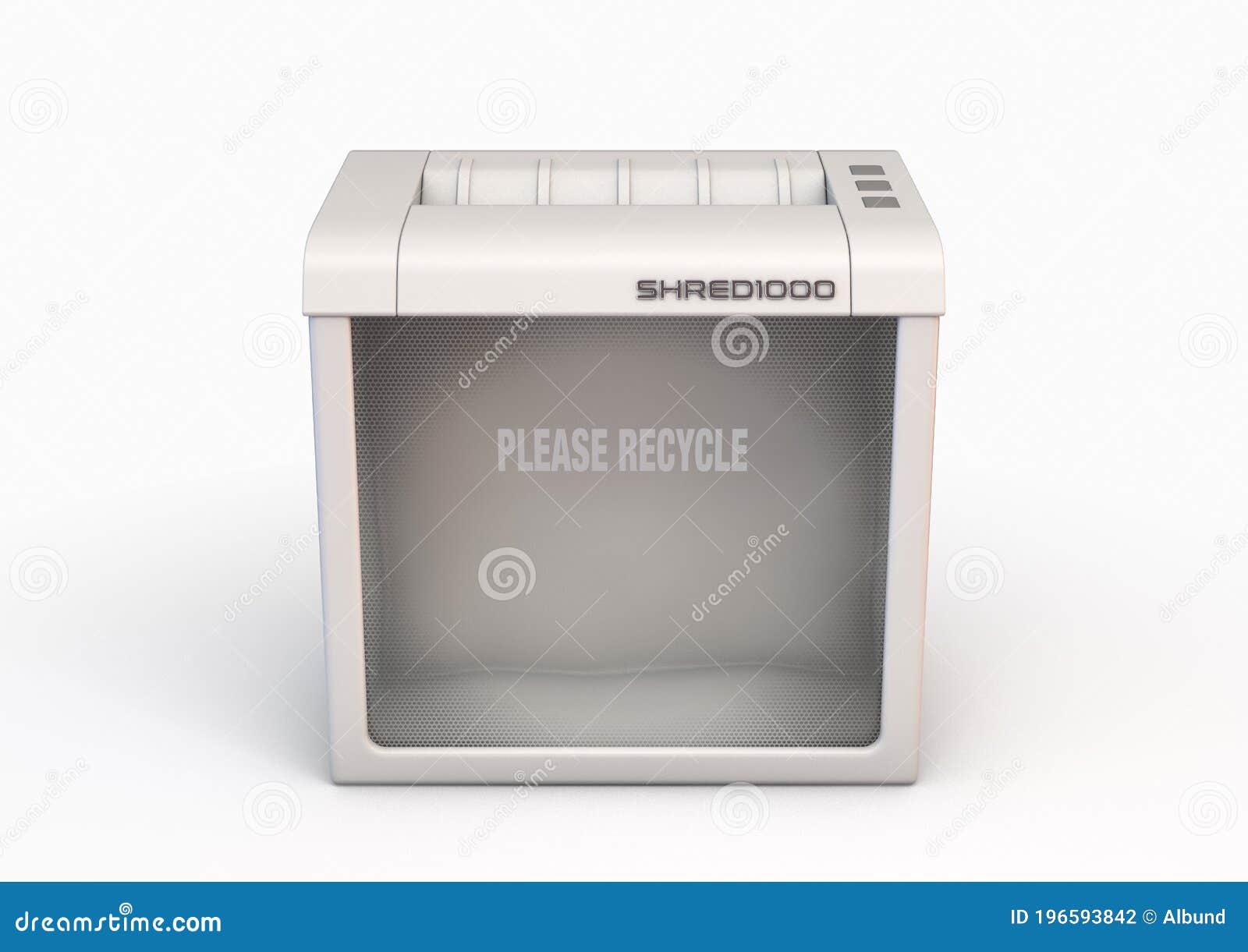 Empty Office Paper Shredder Stock Illustration - Illustration of gadget ...