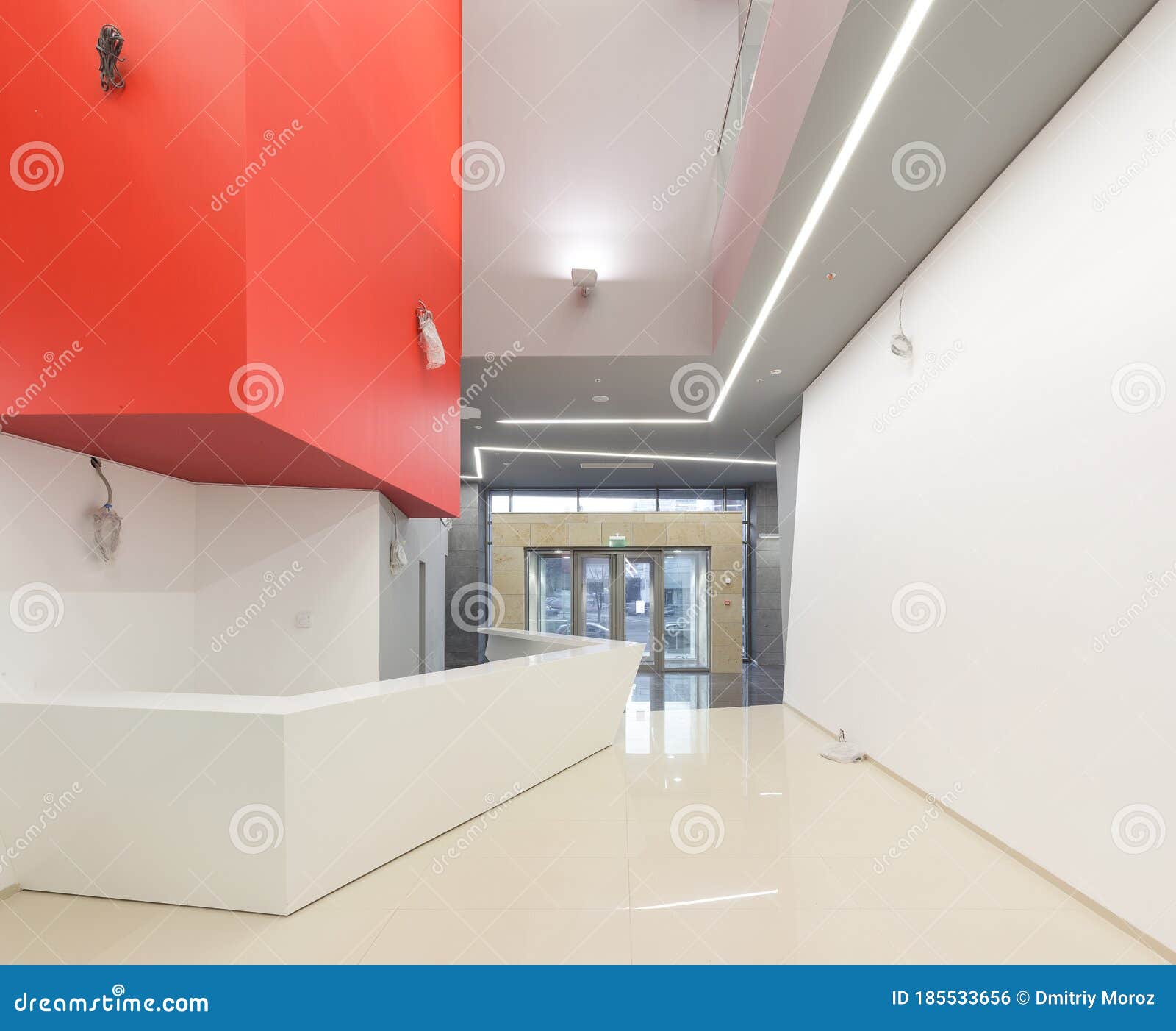 Empty office reception stock photo. Image of communication - 185533656