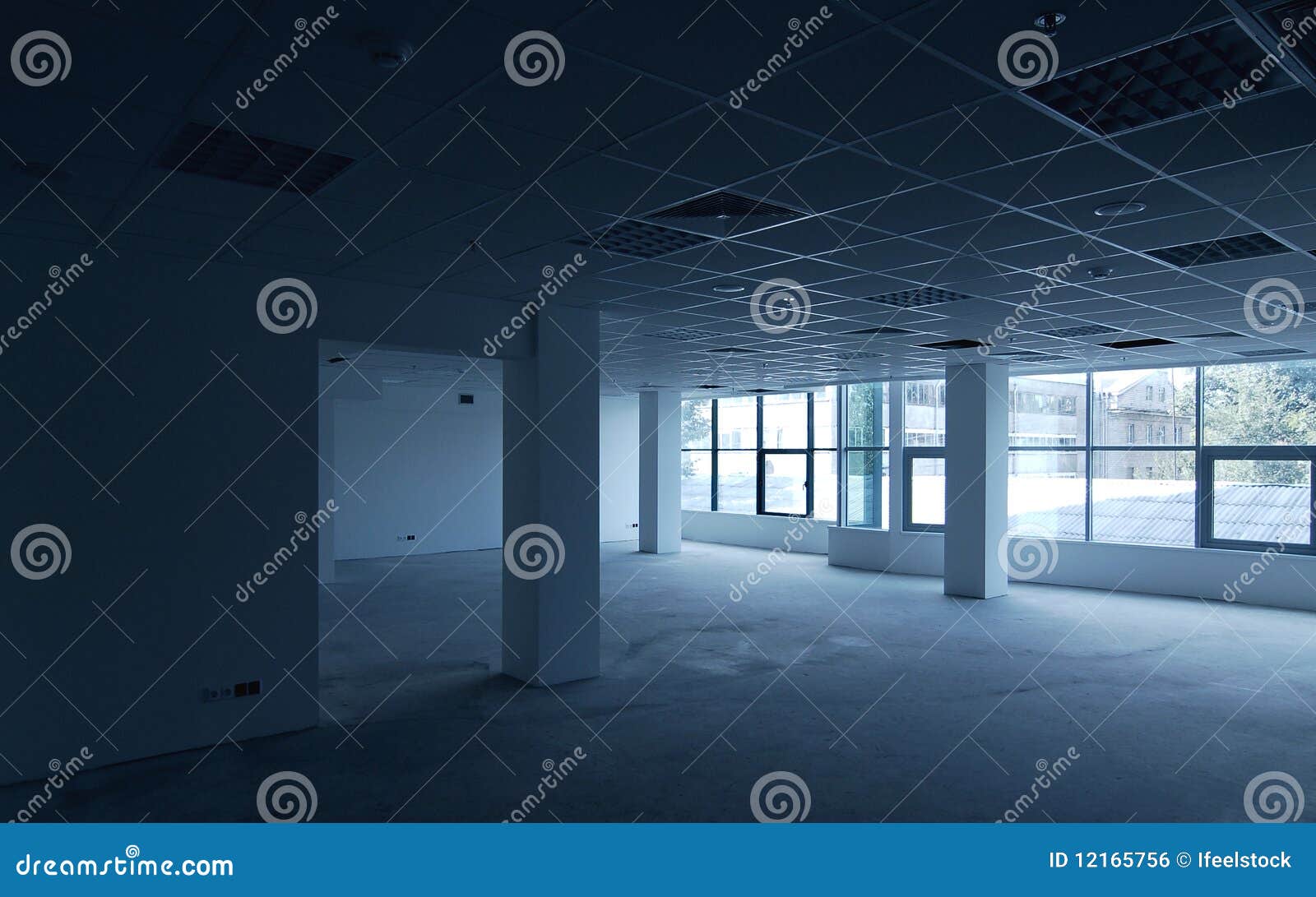 Empty office room interior stock photo. Image of inside - 12165756