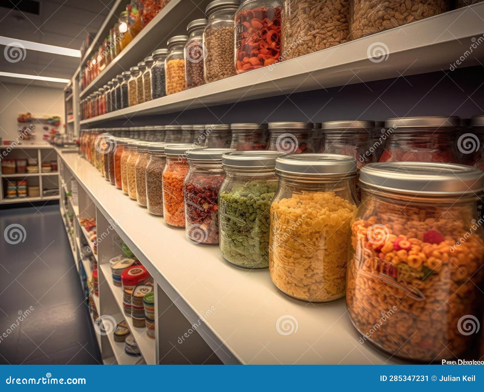 Empty Office Snack Area with Healthy Options Stock Illustration ...
