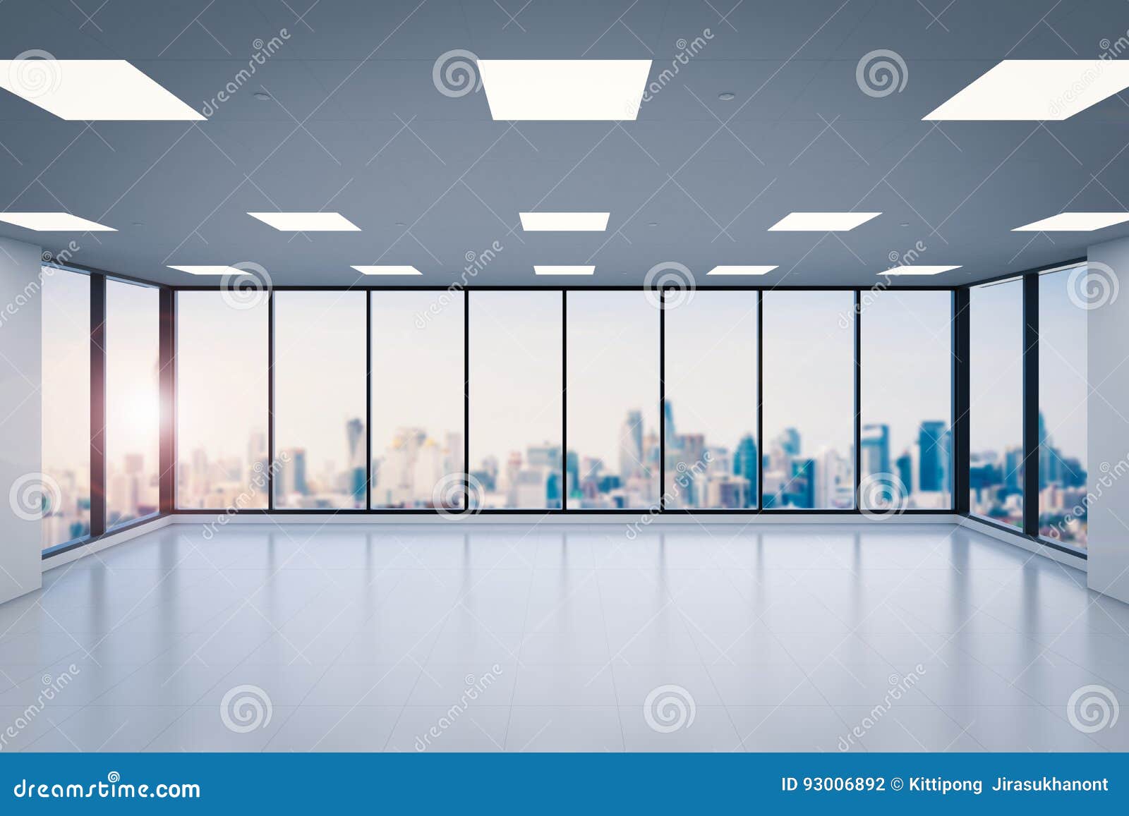Empty office space stock photo. Image of window, building - 93006892