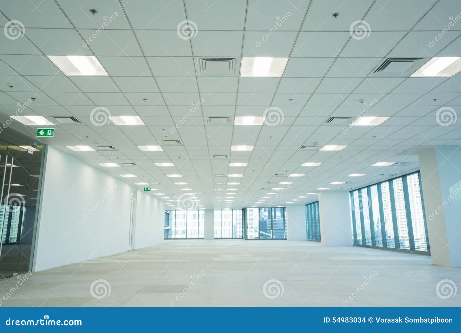 The empty office space stock photo. Image of clean, corridor - 54983034