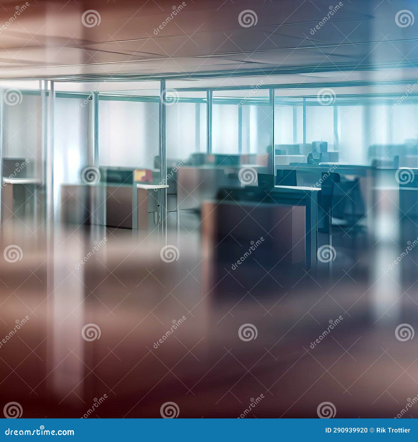 Empty Office Space Working from Home Concept Stock Illustration ...