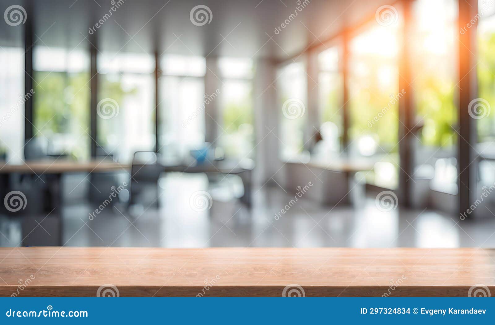 Empty Office Table, Perfect Template Stock Illustration - Illustration ...