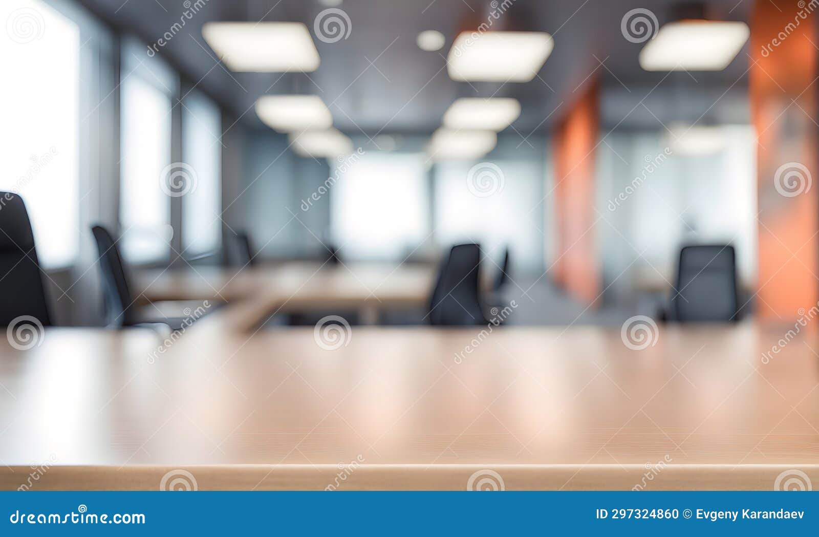 Empty Office Table, Perfect Template Stock Illustration - Illustration ...