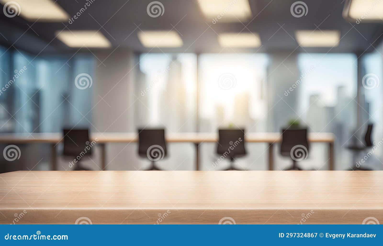Empty Office Table, Perfect Template Stock Illustration - Illustration ...