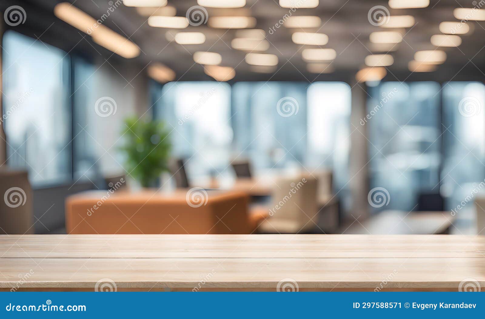 Empty Office Table, Perfect Template Stock Illustration - Illustration ...