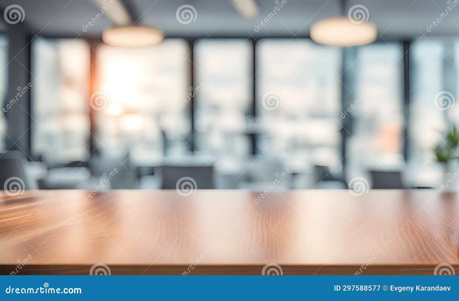 Empty Office Table, Perfect Template Stock Illustration - Illustration ...