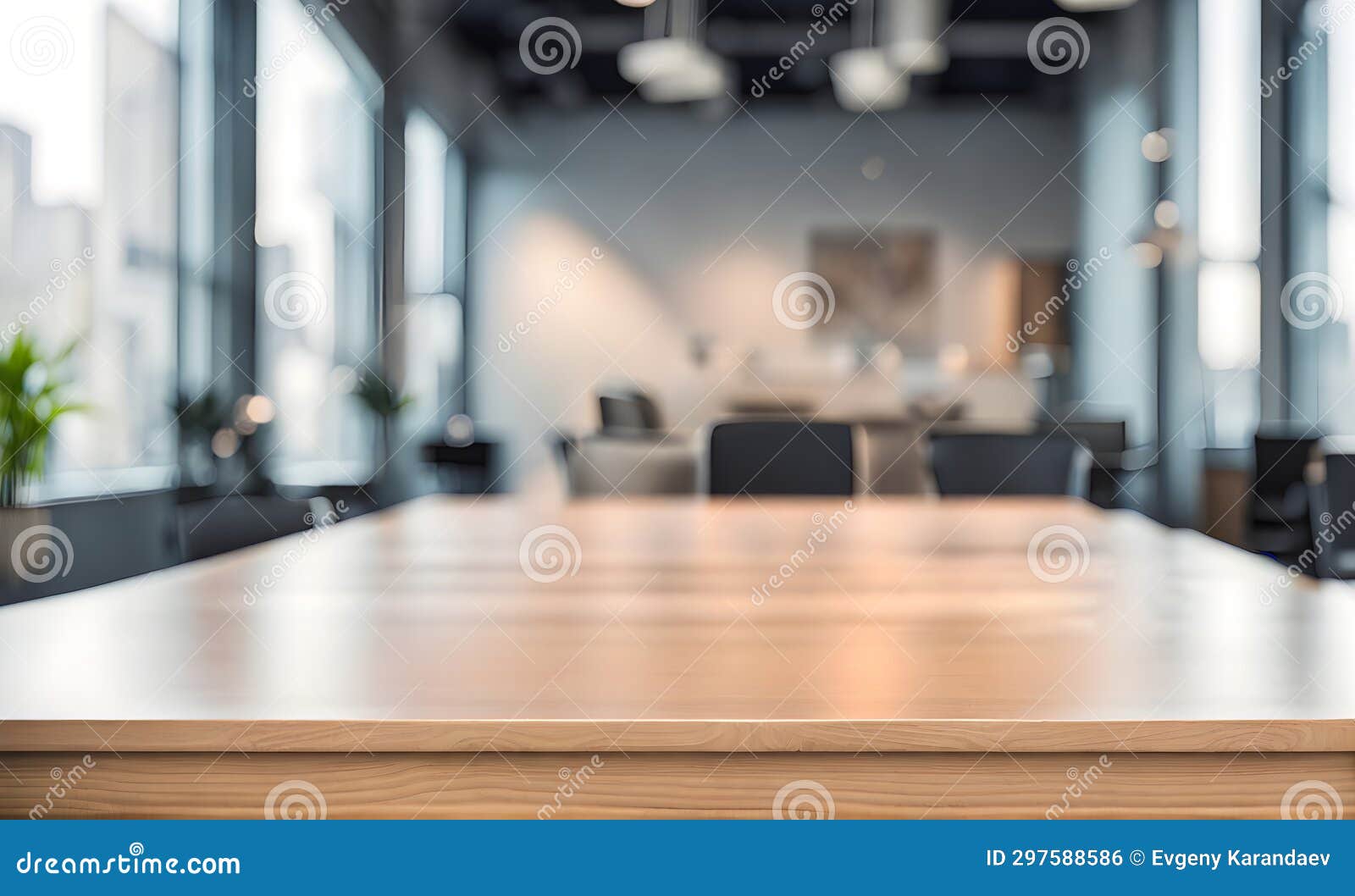Empty Office Table, Perfect Template Stock Illustration - Illustration ...