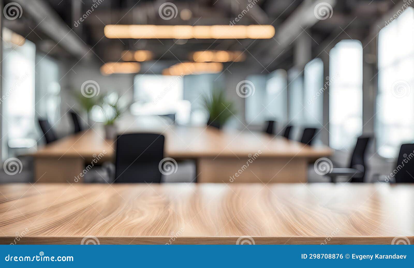 Empty Office Table, Perfect Template Stock Illustration - Illustration ...