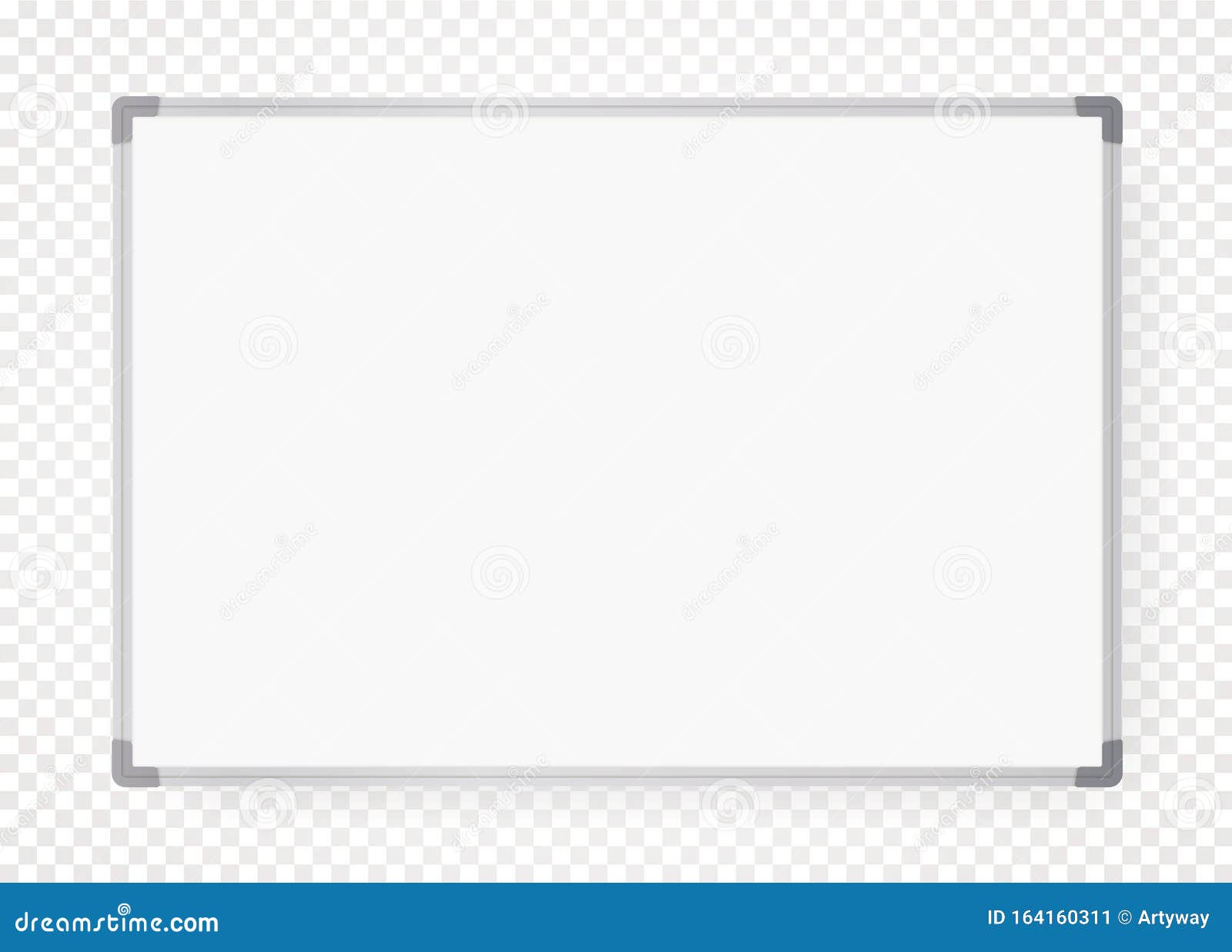 Empty Office White Board Realistic Vector Illustration Stock Vector ...