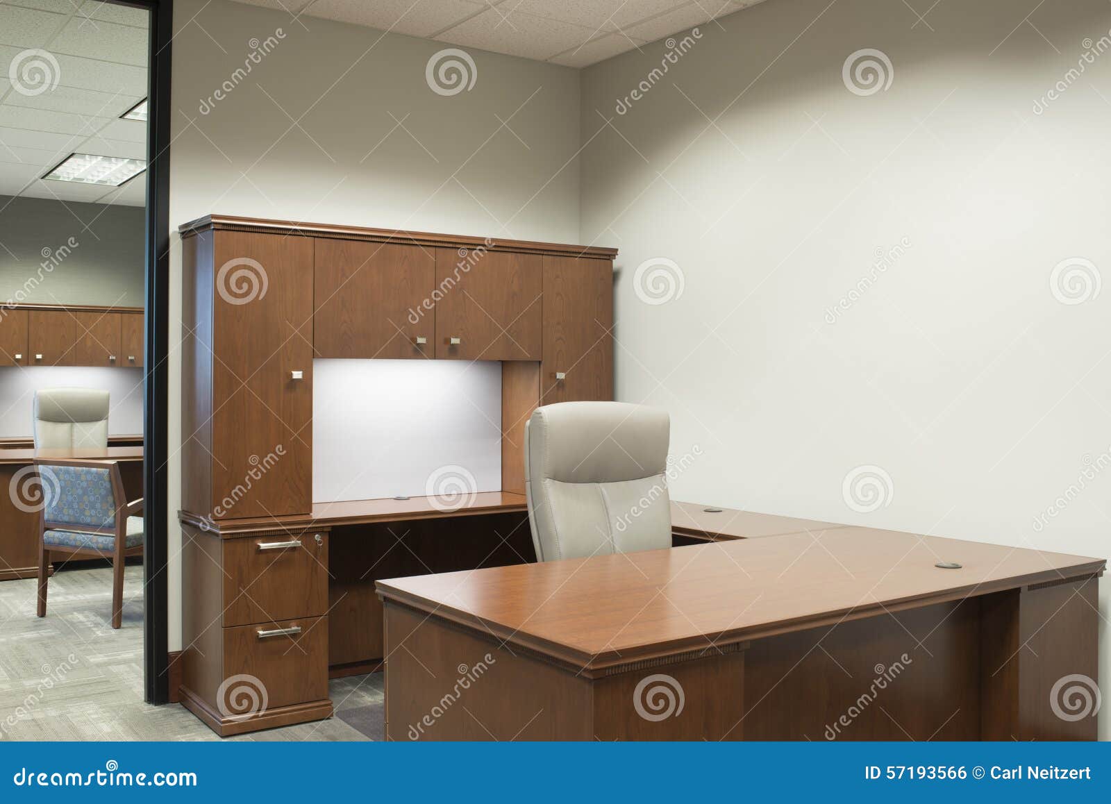 Empty office stock photo. Image of desk, slow, empty - 57193566
