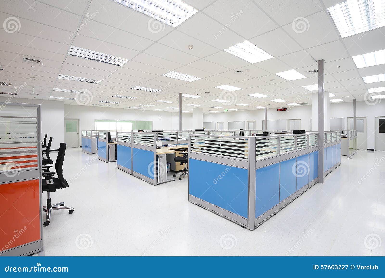 Empty office workplace stock image. Image of office, color - 57603227