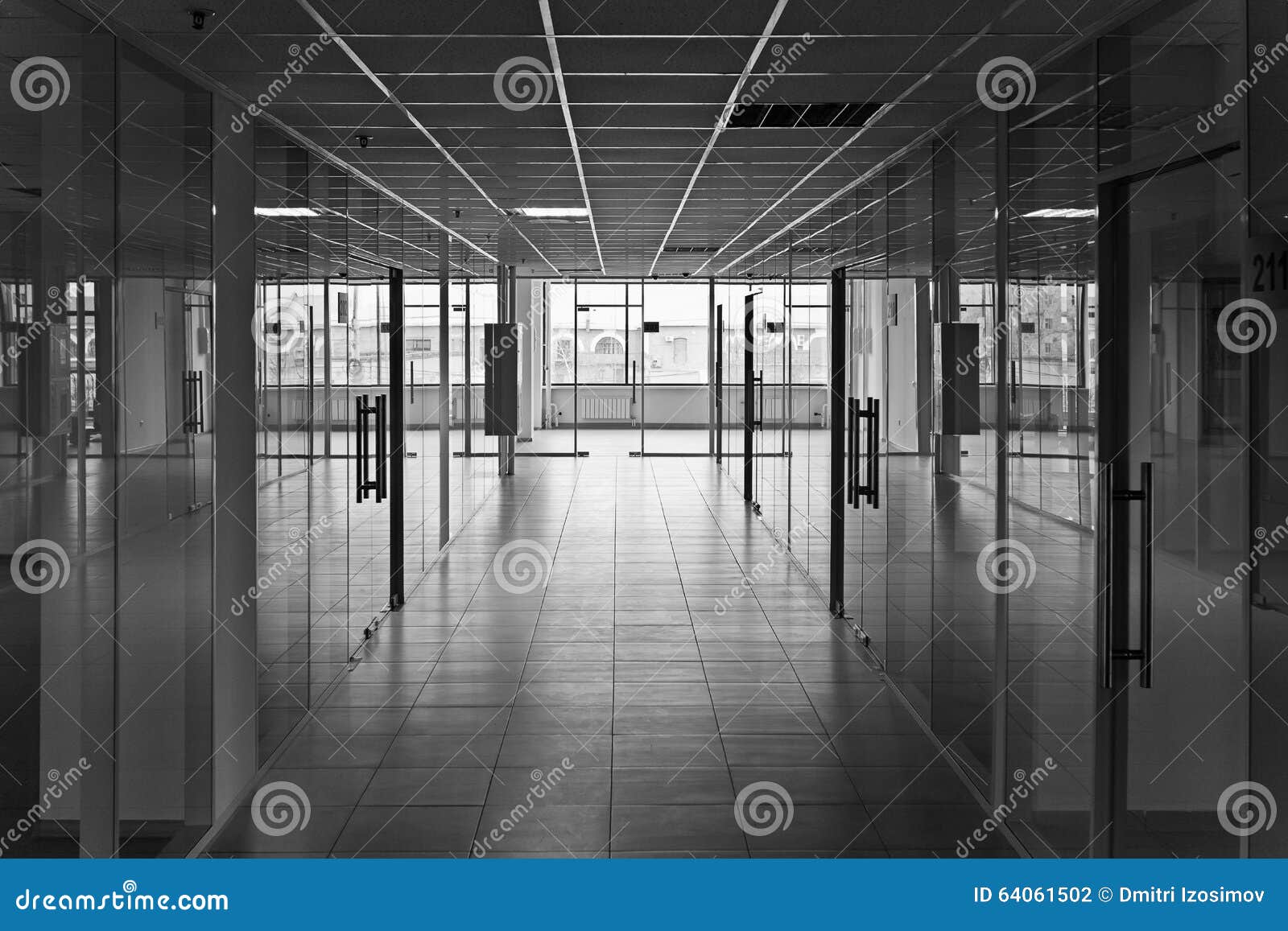 Empty offices stock photo. Image of glass, wide, empty - 64061502