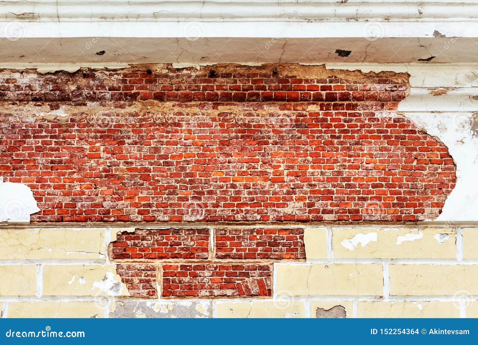 Empty Old Brick Wall Texture Stock Photo - Image of cracked, copy ...