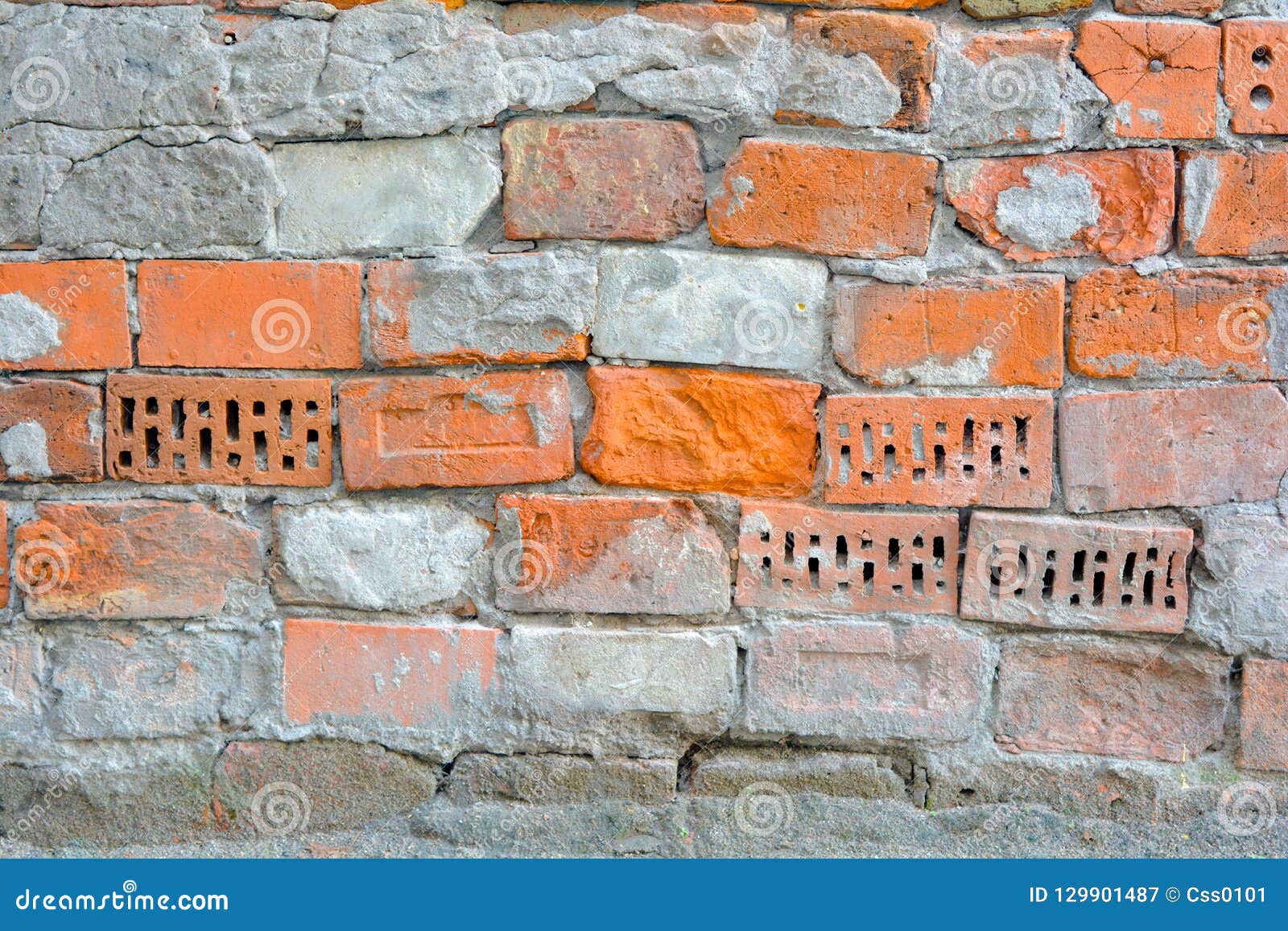 Empty Old Brick Wall Texture. Grungy Brickwall Surface Stock Image ...