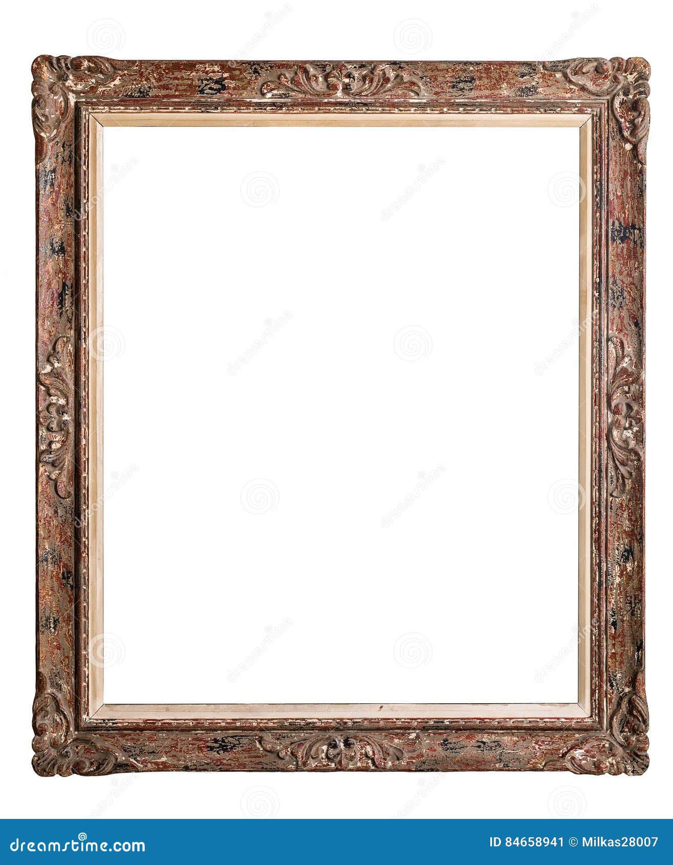 Empty old-fashioned frame stock image. Image of vertical - 84658941