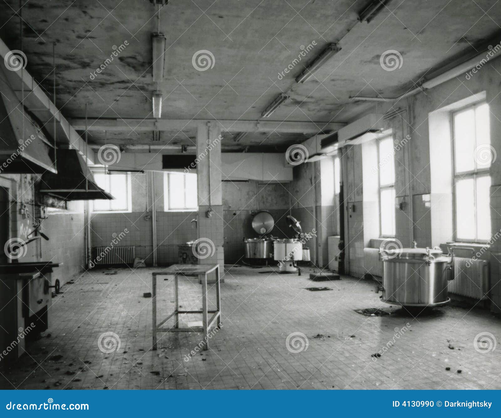 Empty old Kitchen stock photo. Image of contrast, lost - 4130990