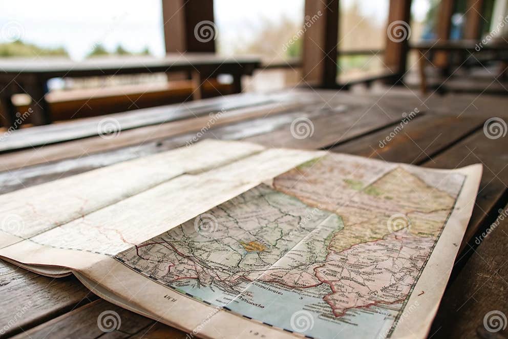 Empty Old Map Background or Template Stock Illustration - Illustration ...