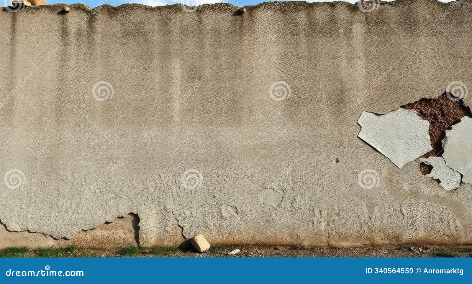 Empty Old Plastered Wall Texture Painted Problematic Wall Surface ...