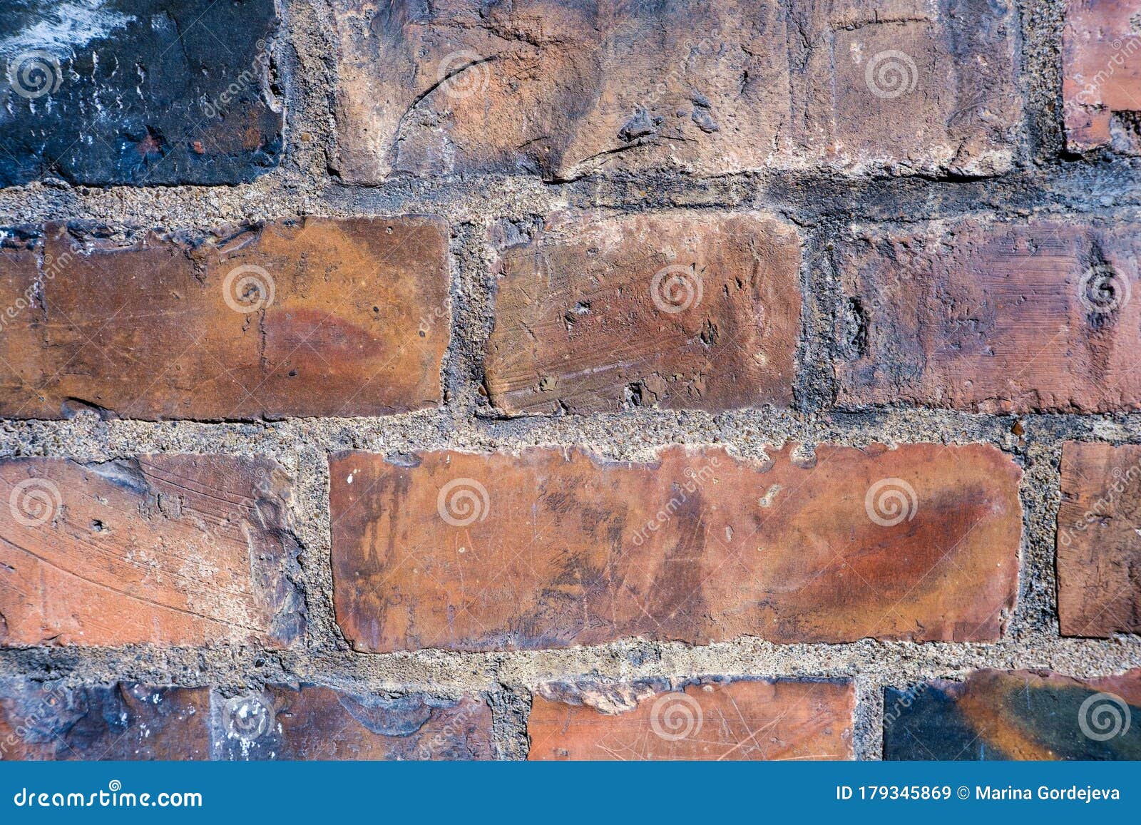 Empty Old Red Brick Wall Texture. Block Wall Surface, Copy Space Stock ...