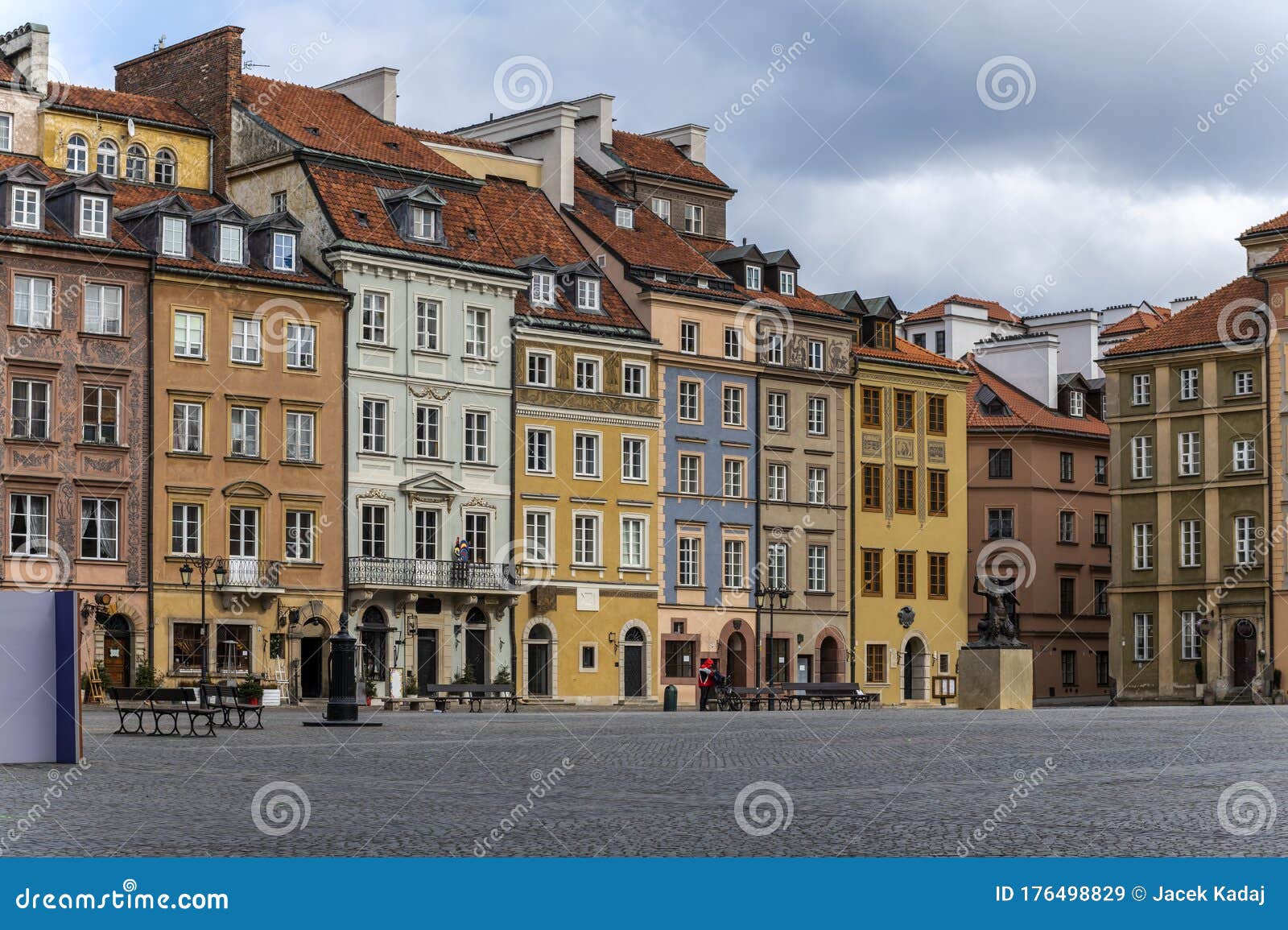 Empty Old Town Square in Warsaw Stock Image - Image of culture ...