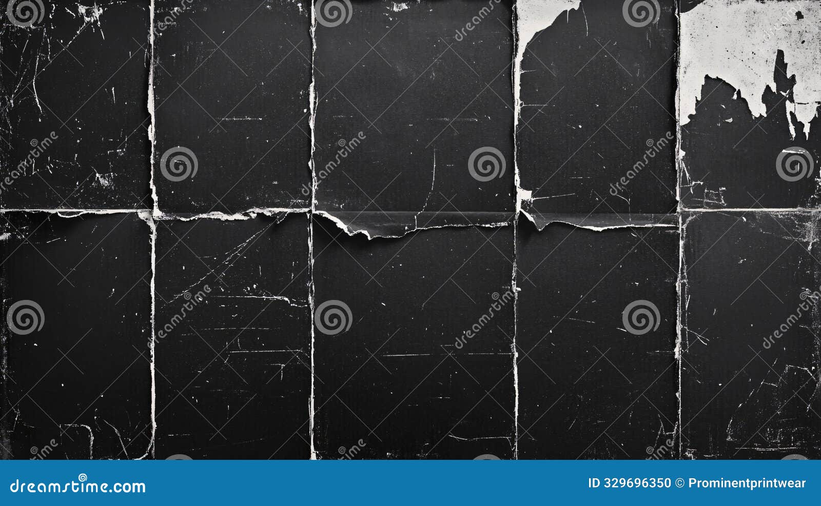 Empty Old Vintage Black Scratch Torn Poster Set Overlay Texture ...