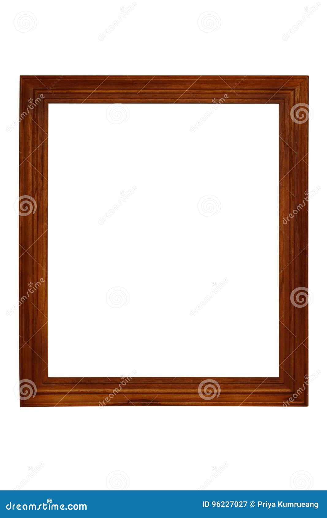 Empty Old Wood Frame Isolated on White Background. Stock Image - Image ...