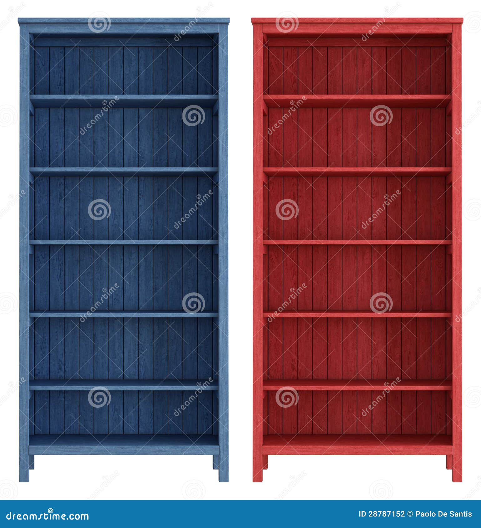 Empty old wooden bookcase stock illustration. Illustration of bookshelf ...