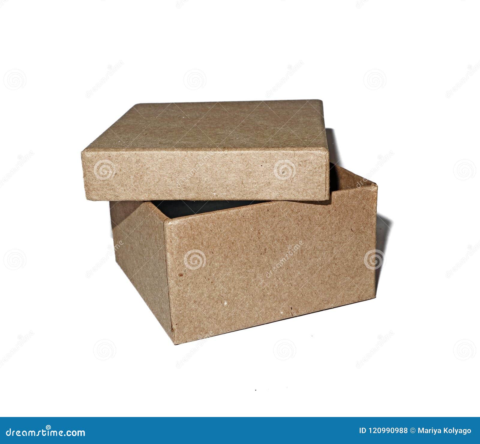 Empty Open Box on Half on a White Background. Stock Photo - Image of ...