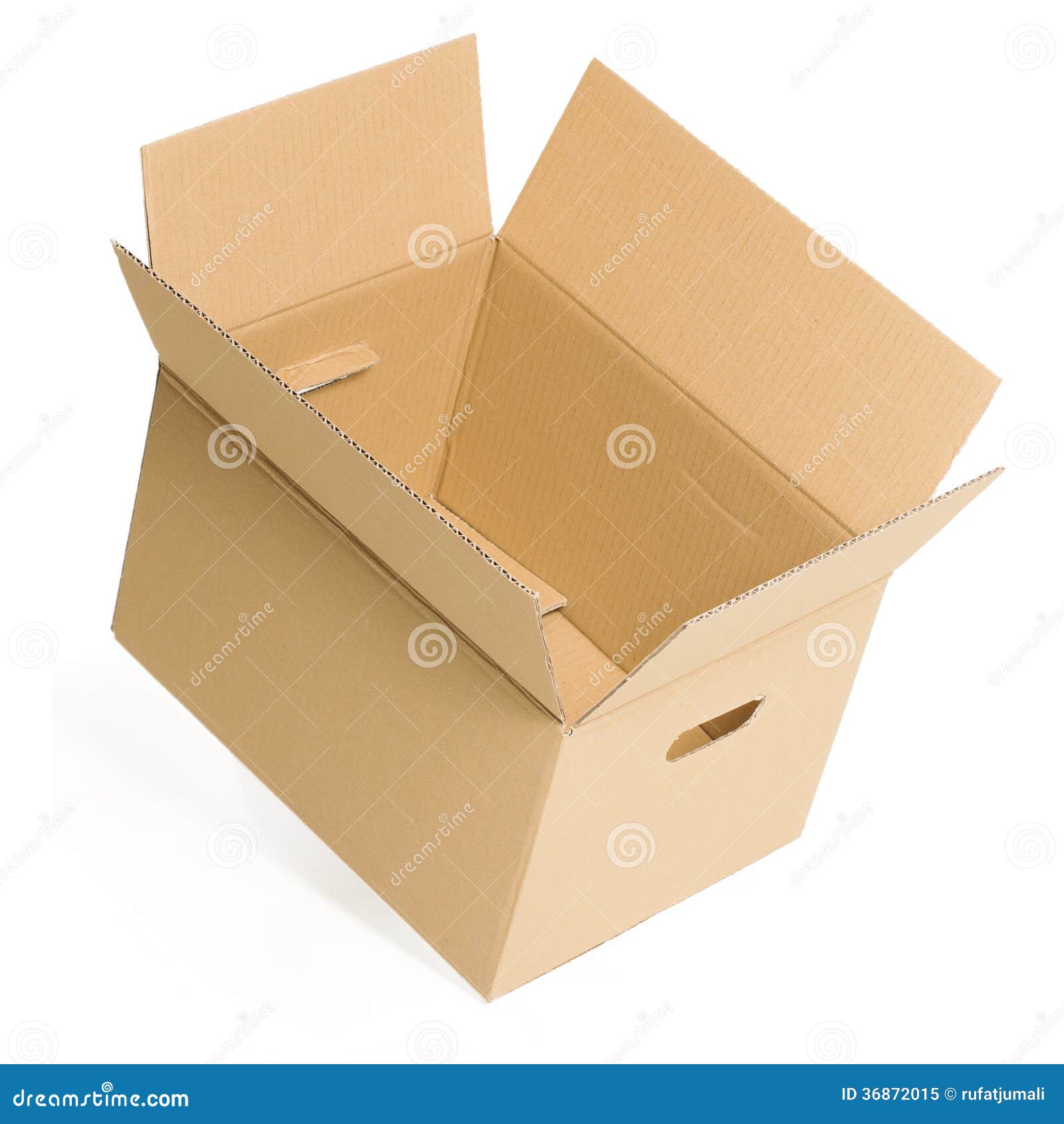 Empty and Open Box on the White Background Stock Image - Image of order ...