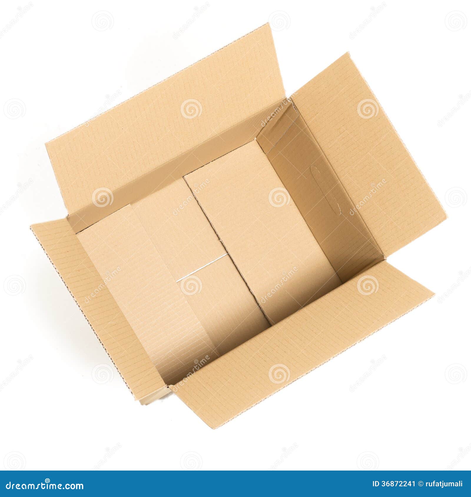 Empty and Open Box on the White Background Stock Image - Image of ...