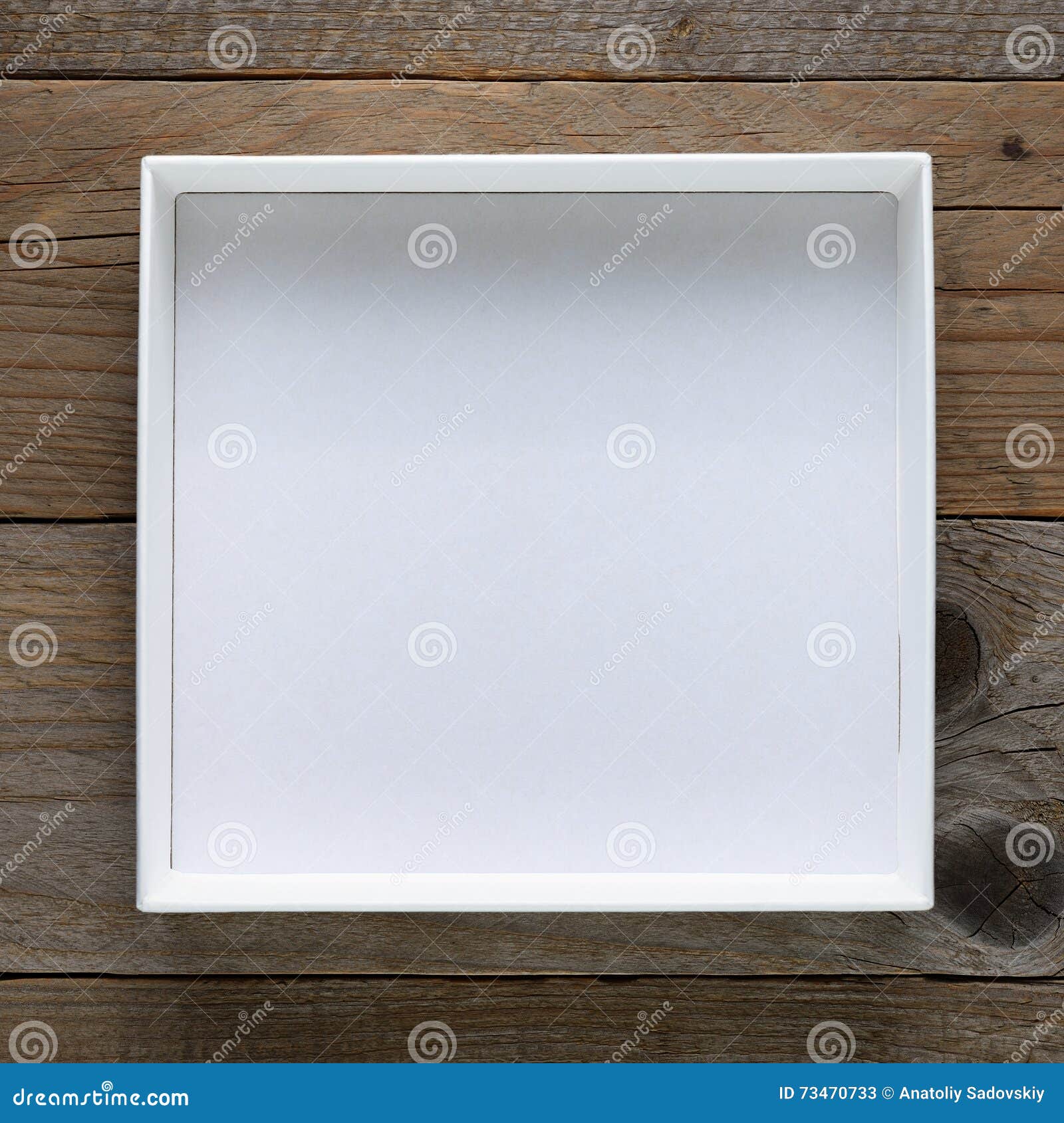 Empty Open Box on Wooden Table Stock Image - Image of cardboard, white ...