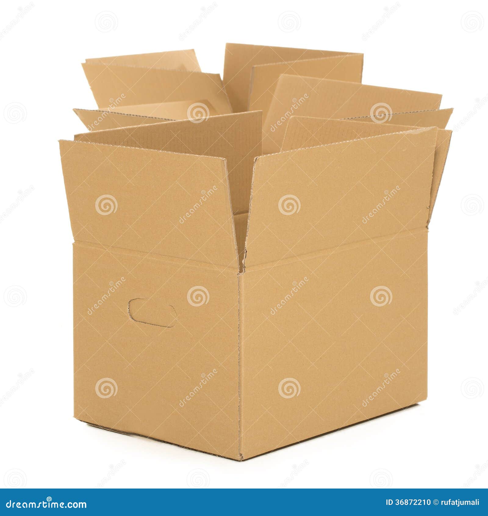 Empty and Open Boxes on the White Background Stock Photo - Image of ...