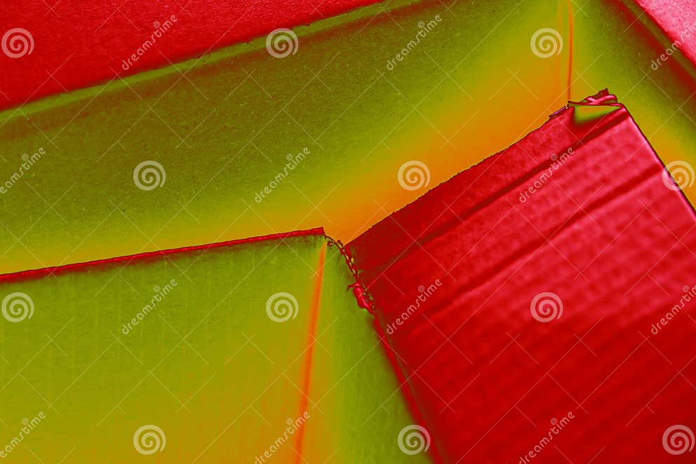 Empty Open Cardboard Box, Changed Colors, Bright Background in Pastel ...