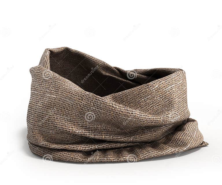 Empty Open Cloth Bag 3d Illustration Isolated on White Stock ...