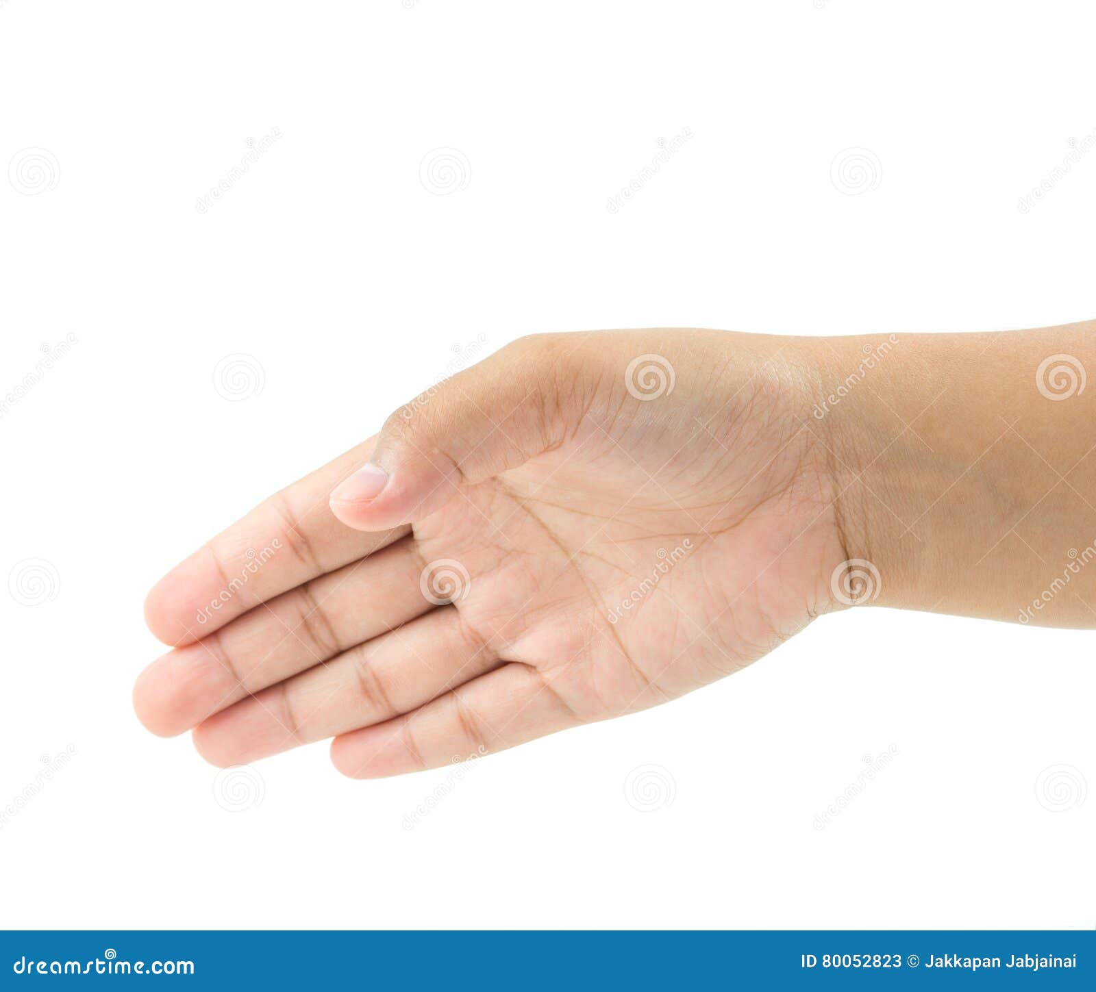 Empty Open Female Hand for Shake Hands Stock Image - Image of card ...