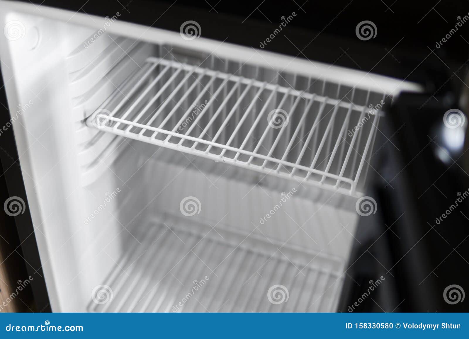 Empty Open Fridge with Shelves, Refrigerator. Empty Cooler. Stock Photo ...