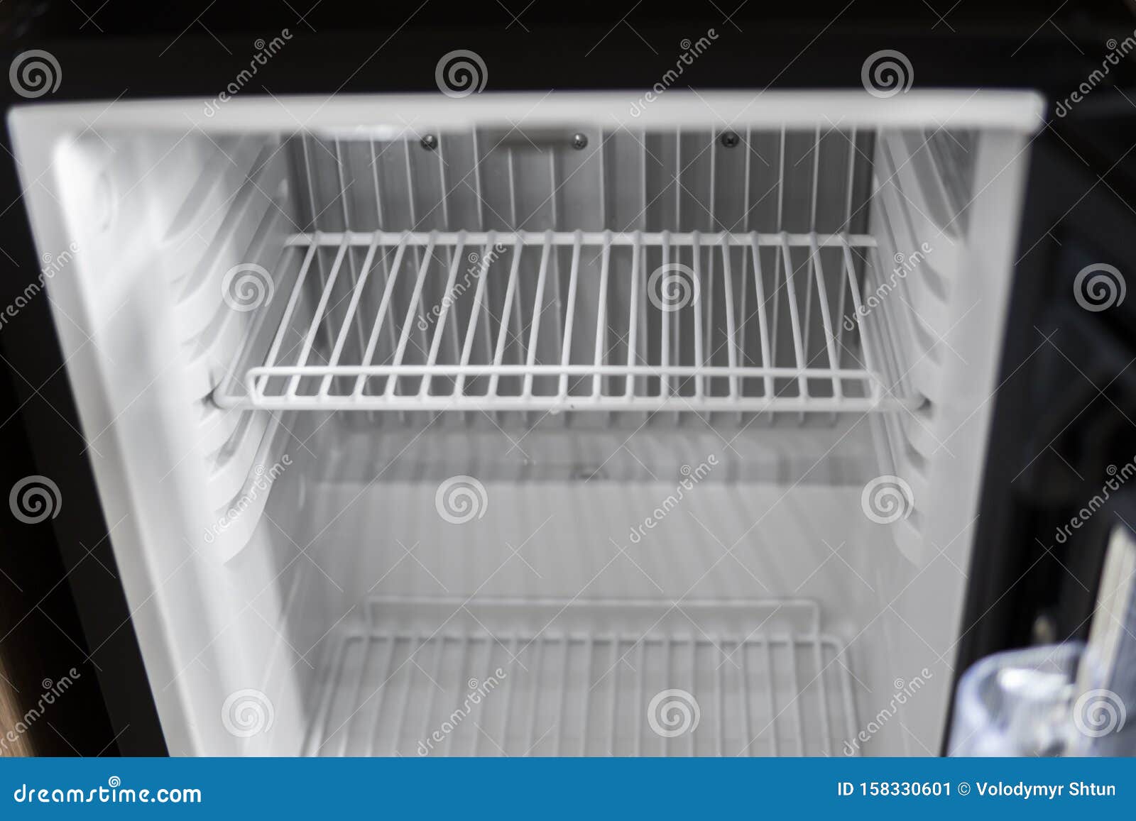 Empty Open Fridge with Shelves, Refrigerator. Empty Cooler. Stock Image ...