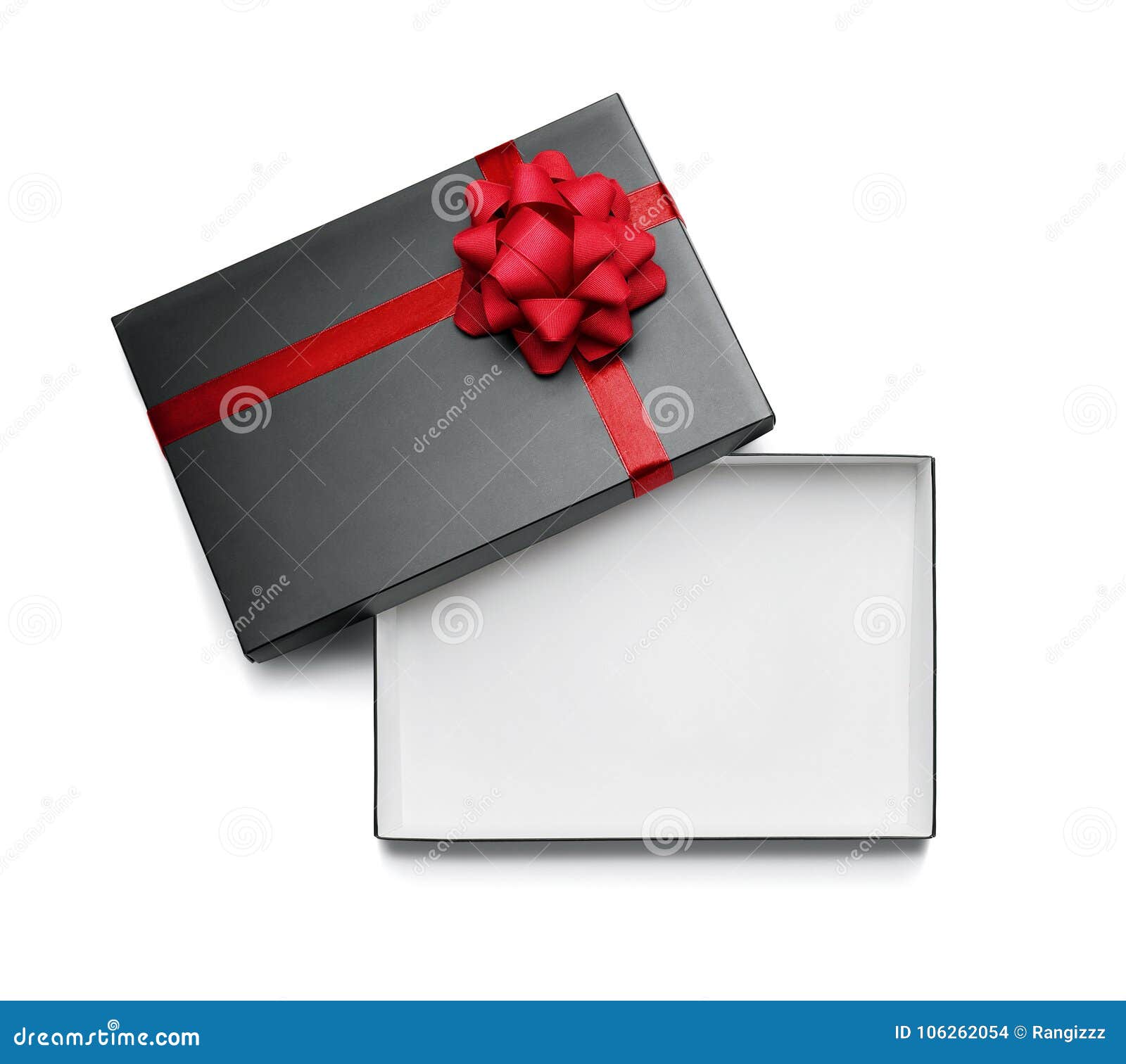 Empty, Open Gift Box Isolated on White Stock Illustration ...
