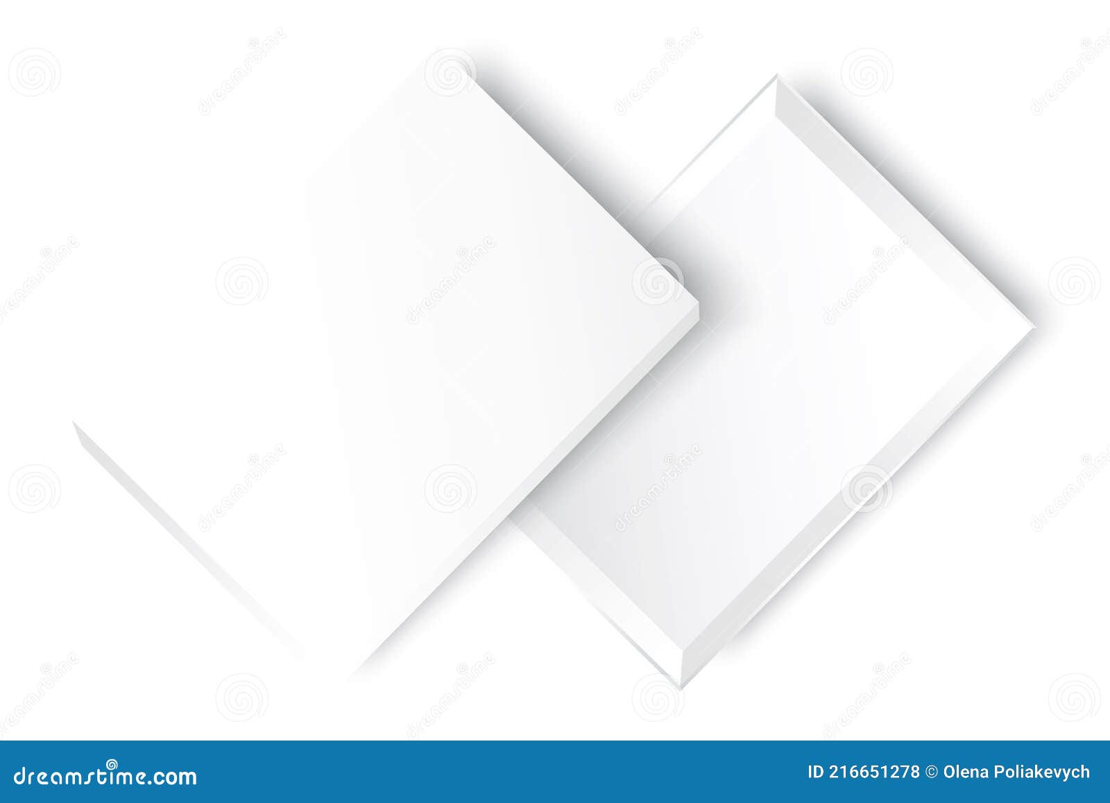 Empty Open Gift Box Template. Open Gift Box Isolated. Realistic 3d ...