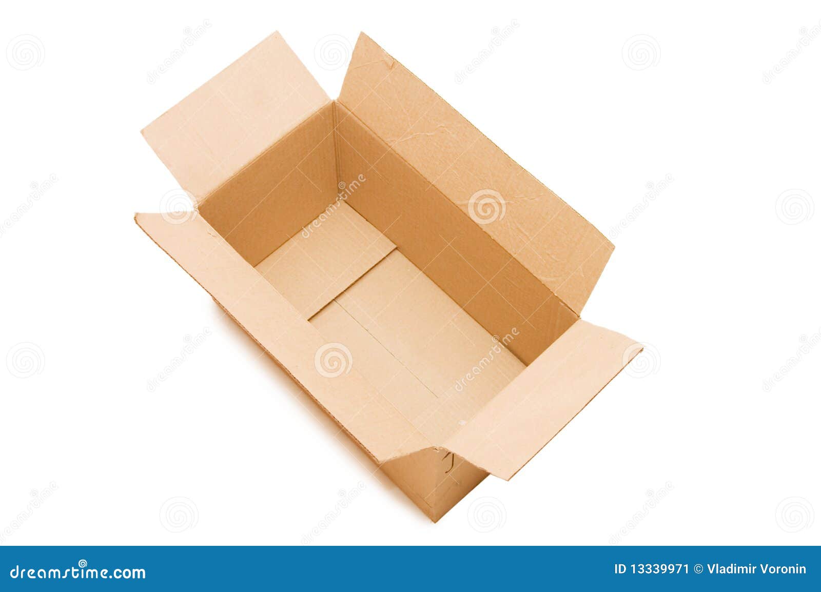 Empty open paper box stock image. Image of brown, crate - 13339971