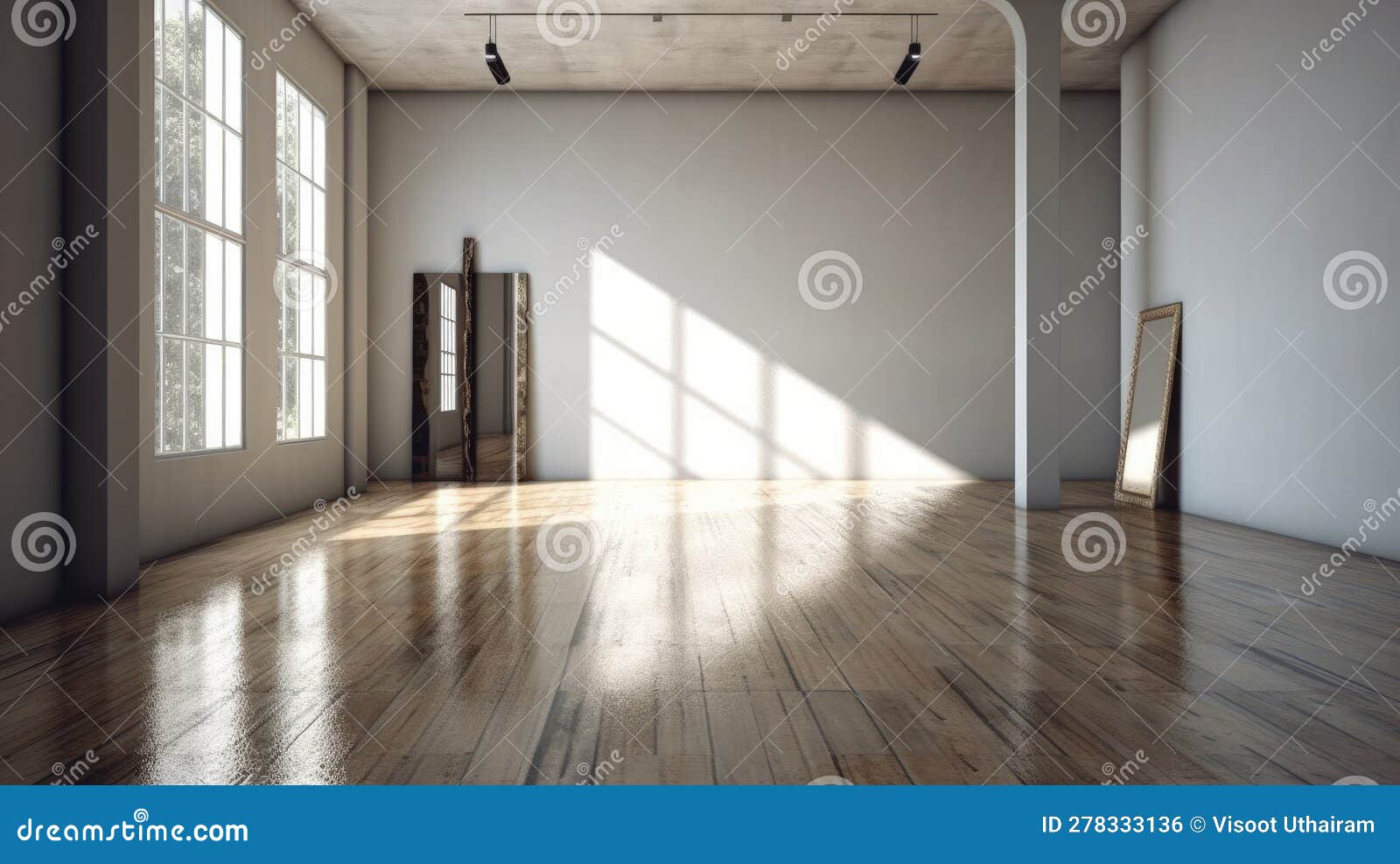 Empty Open Plan Office Interior,Modern Office,AI Generated Stock Photo ...