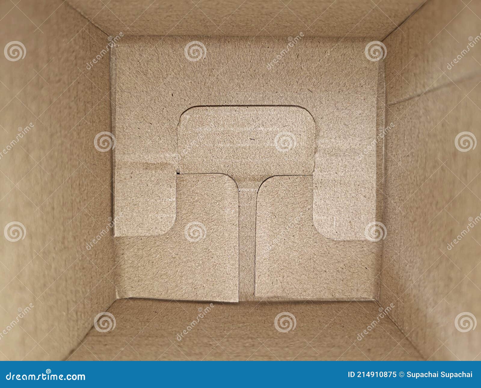 Empty Open Rectangular Cardboard Box Close Up. Stock Image - Image of ...