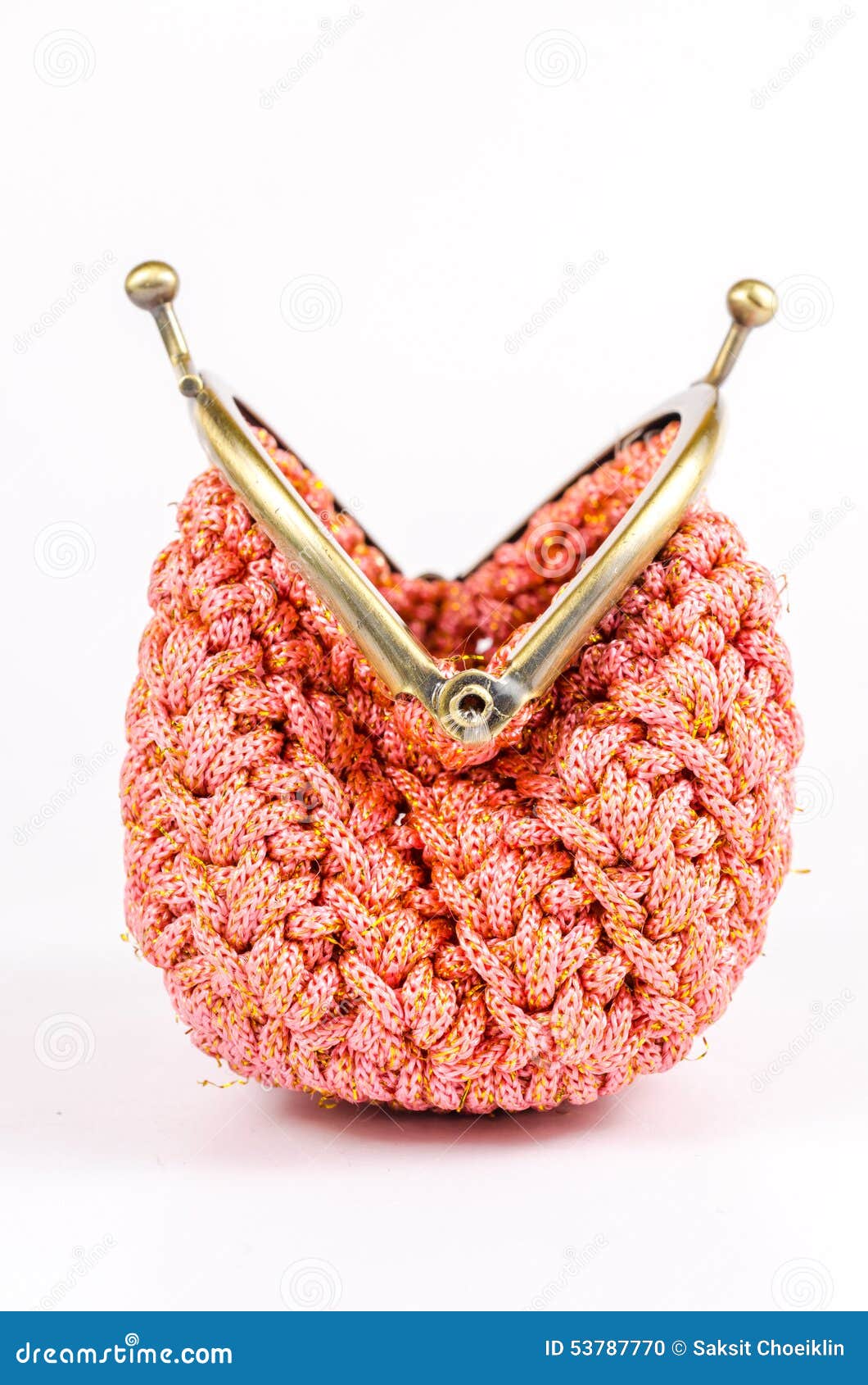 Empty open retro purse stock photo. Image of pink, single - 53787770