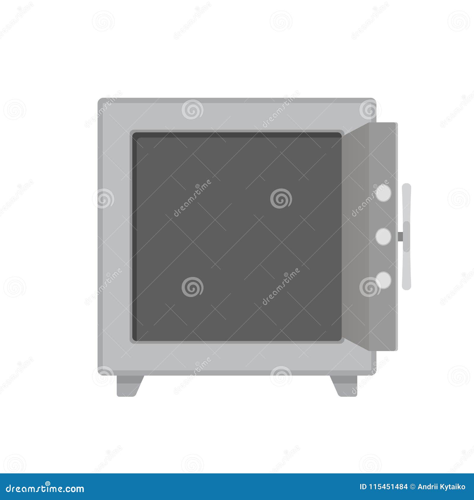 Empty open safe stock vector. Illustration of finance - 115451484