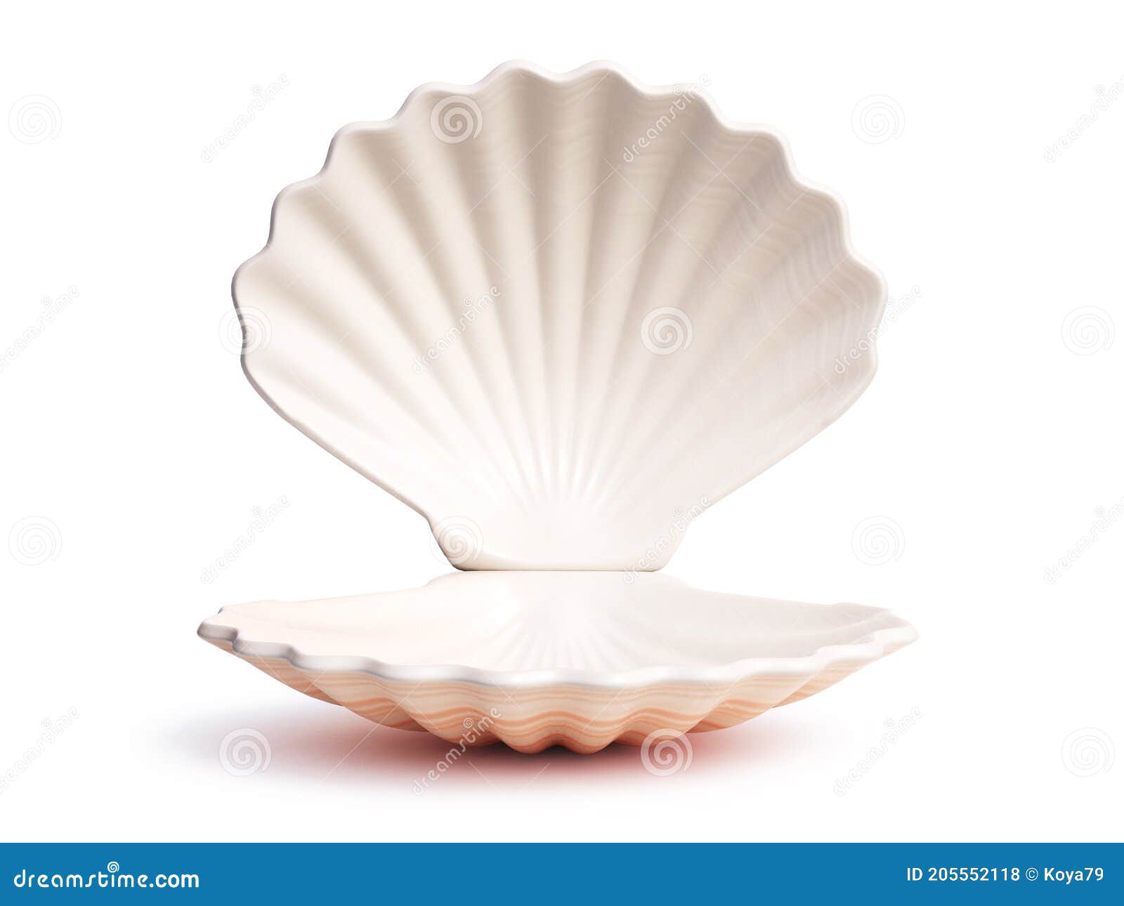 Open Seashell With Pearl Seamless Pattern In Line Art. Continuous One ...