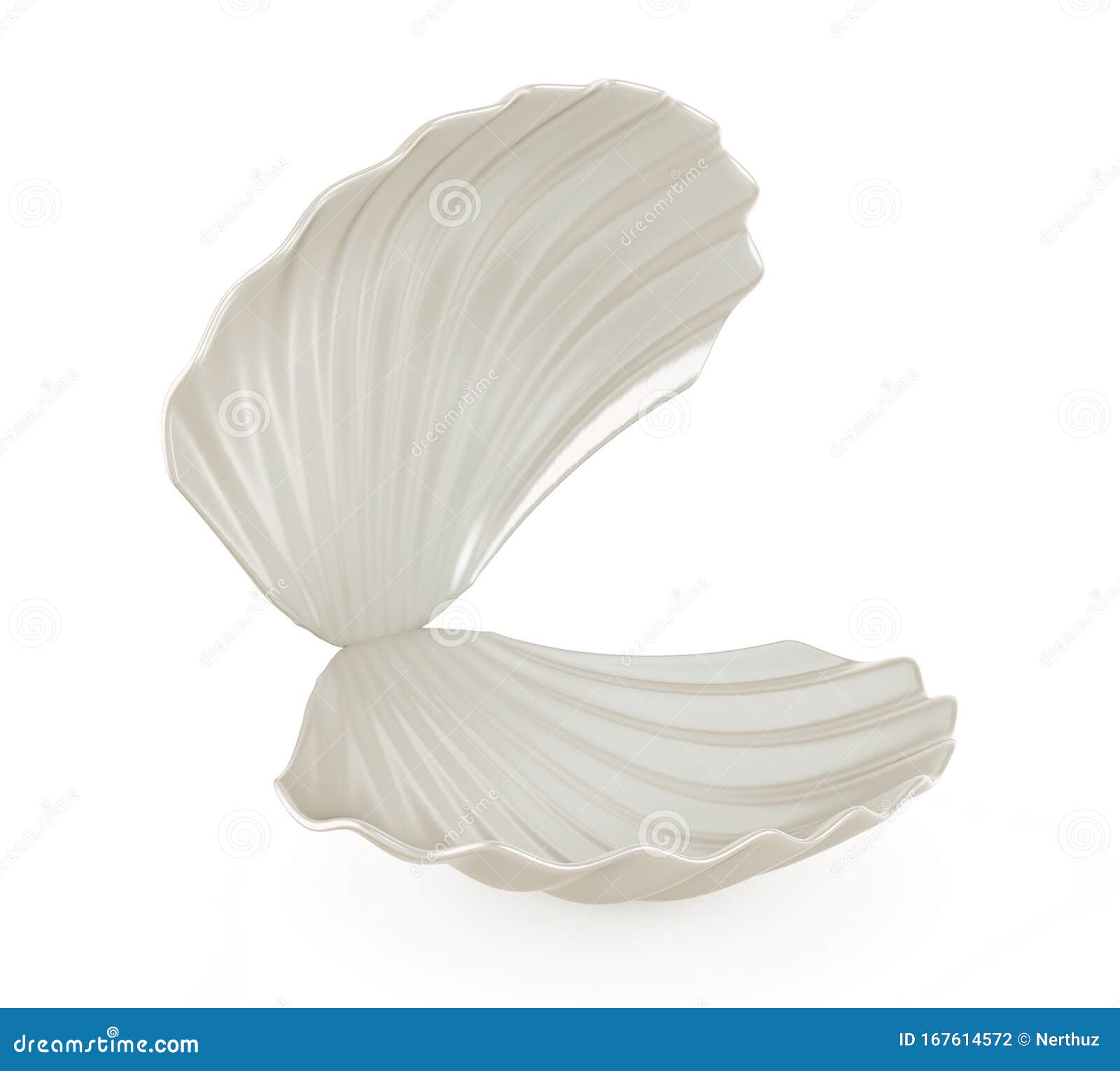 Open Seashell With Pearl Seamless Pattern In Line Art. Continuous One ...