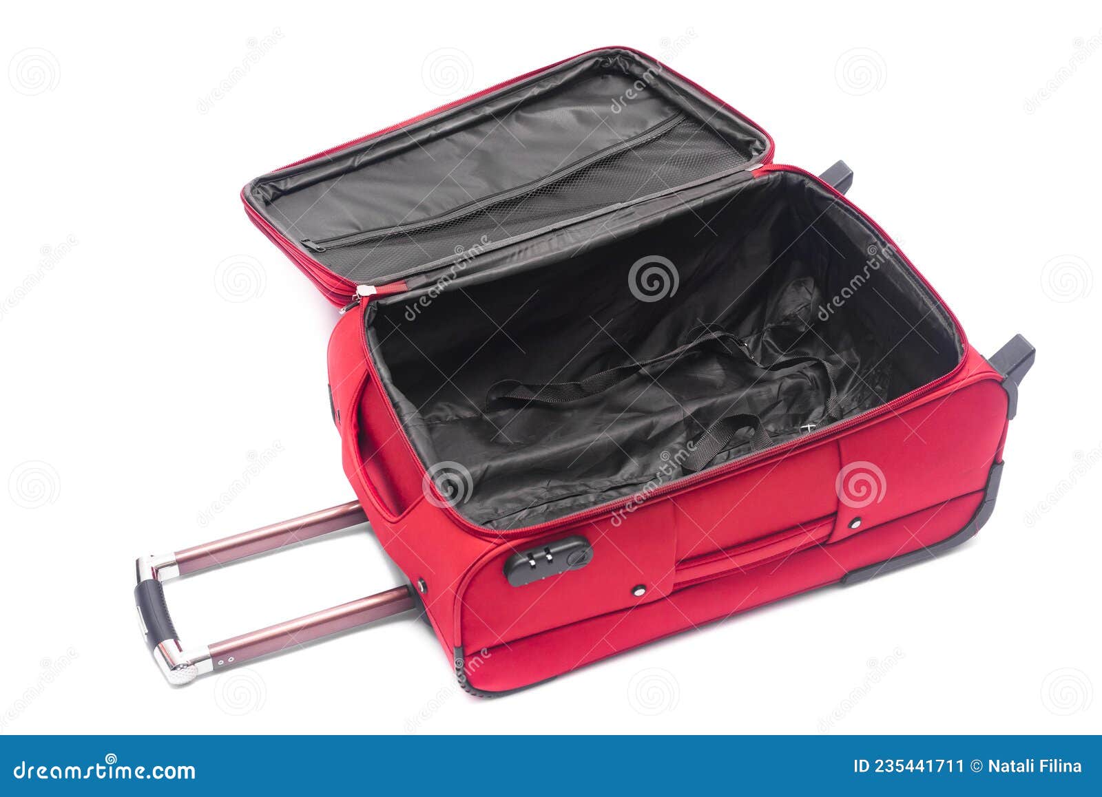 Empty open suitcase stock image. Image of handbag, background - 235441711